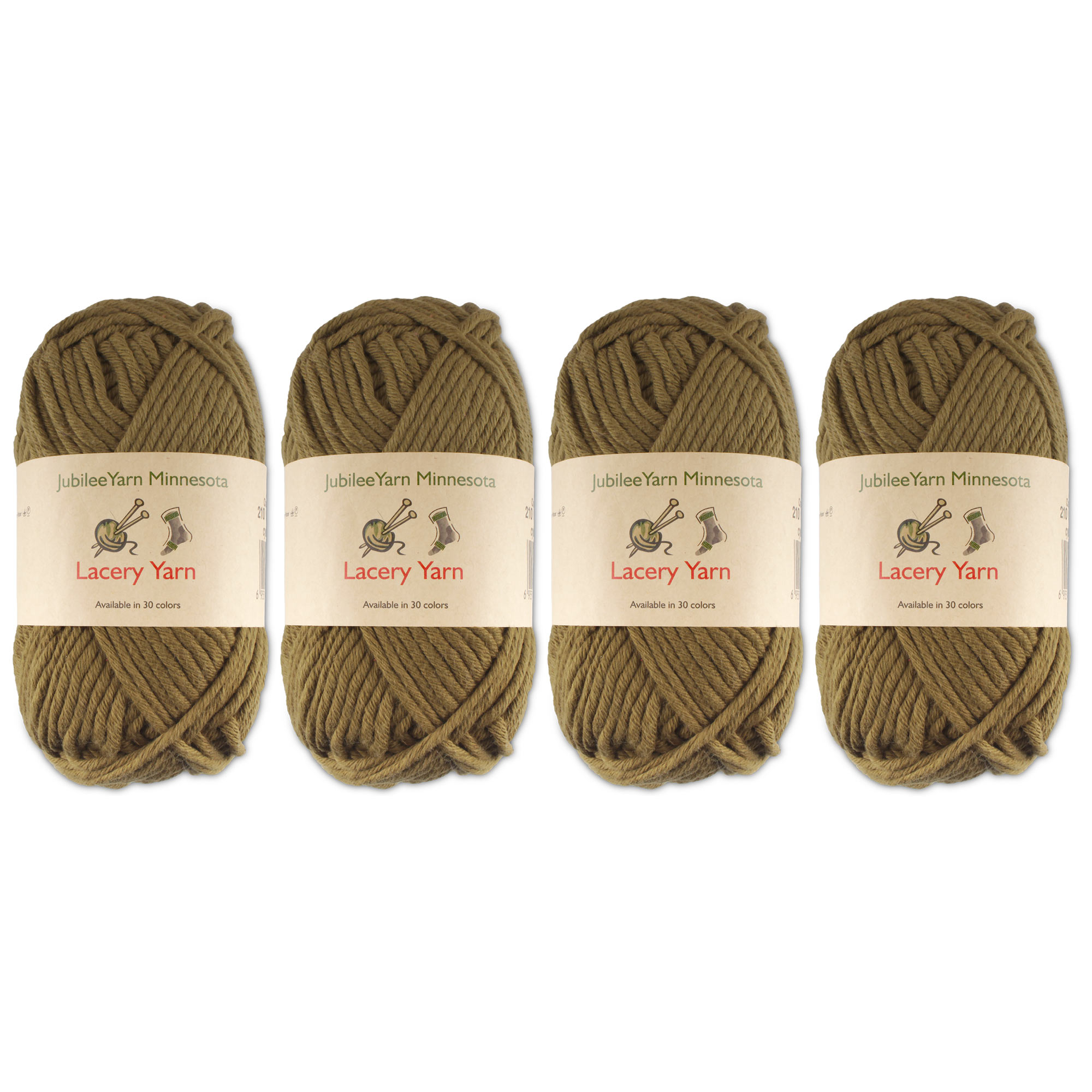 Bulky Weight Lacery Yarn 100g - 4 Skeins - 100% Cotton - Chestnut Brown ...