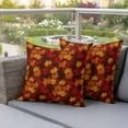 Brown Thanksgiving Outdoor Pillow Covers 18"x18" Set of 2,Waterproof ...