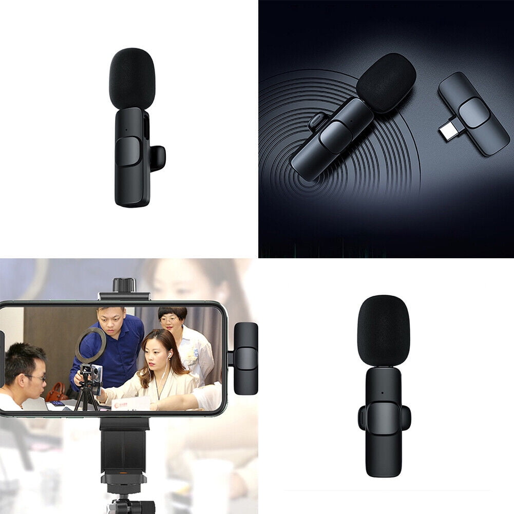 US 1-2 Pc Wireless Microphone Audio Video Recording Mini Mic For ...