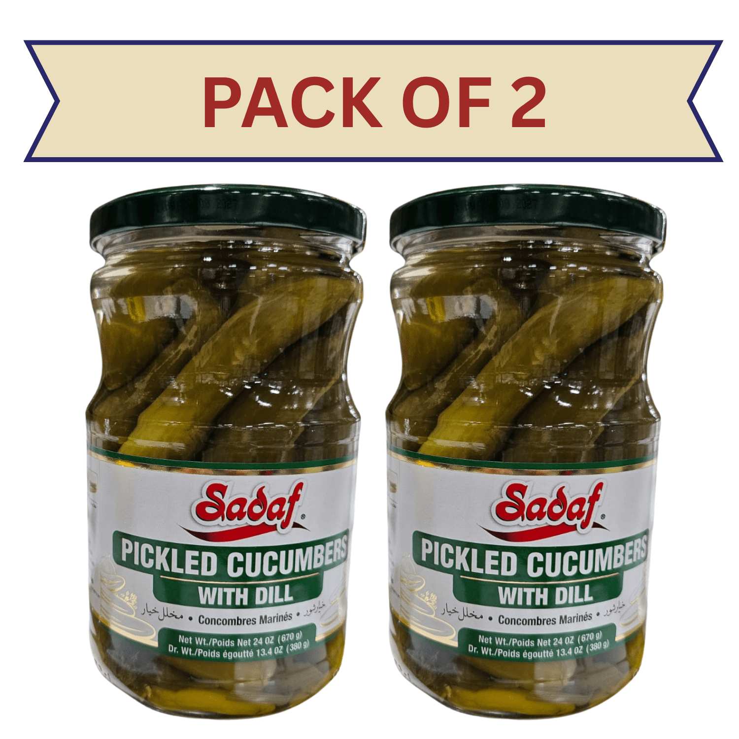 Click here for Sadaf Pickled Cucumbers W/Dill 670g  Pack Of 2 1.3... prices