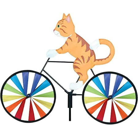 ShenMo 1 Piece Yellow Cat Windmill Cat Bike Windmill Garden Spinner ...