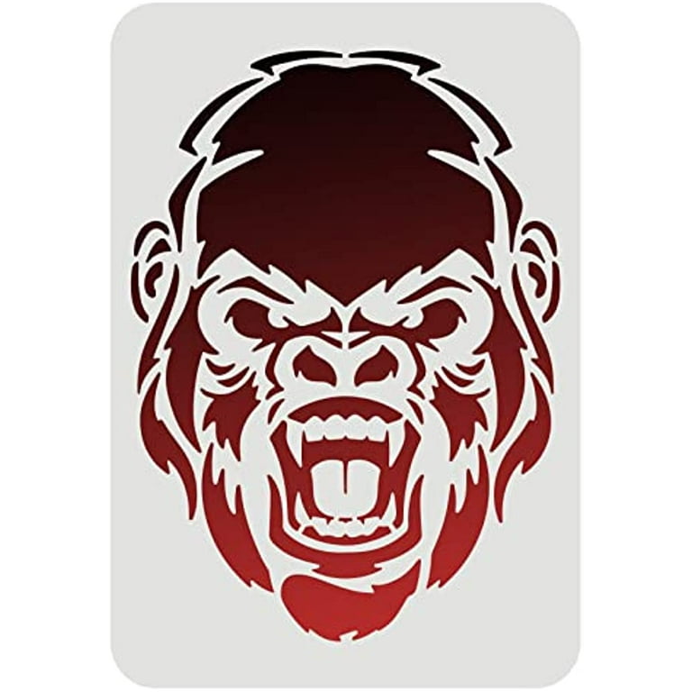 Gorilla Face Stencil