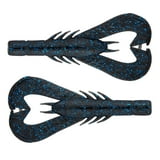 Googan Baits Krackin' Craw Soft Plastic Lure, Black Blue Flake, 4 Inch ...