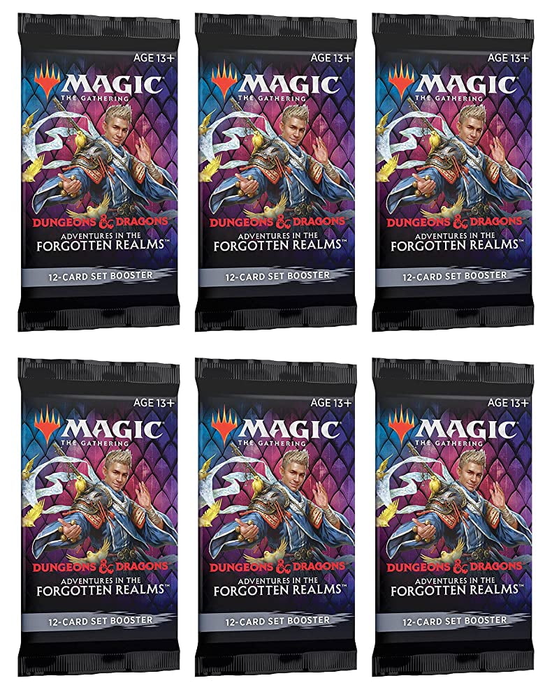 6 Packs Magic: The Gathering Set Booster Pack Lot MTG Adventures in The ...