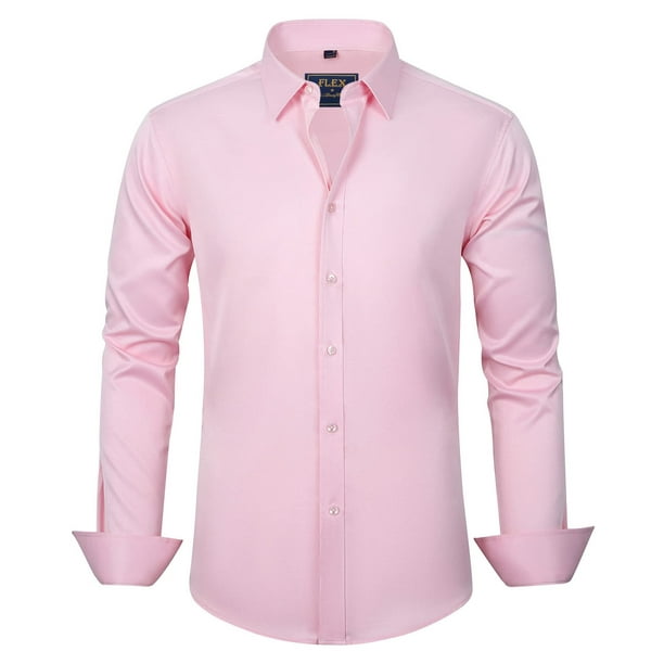 Alimens & Gentle Men's Stretch Wrinkle-Free Dress Shirts Long Sleeve ...