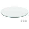 Topcobe 30" Round Tempered Glass Tabletop - 1/4" Thick, Polished Edge ...