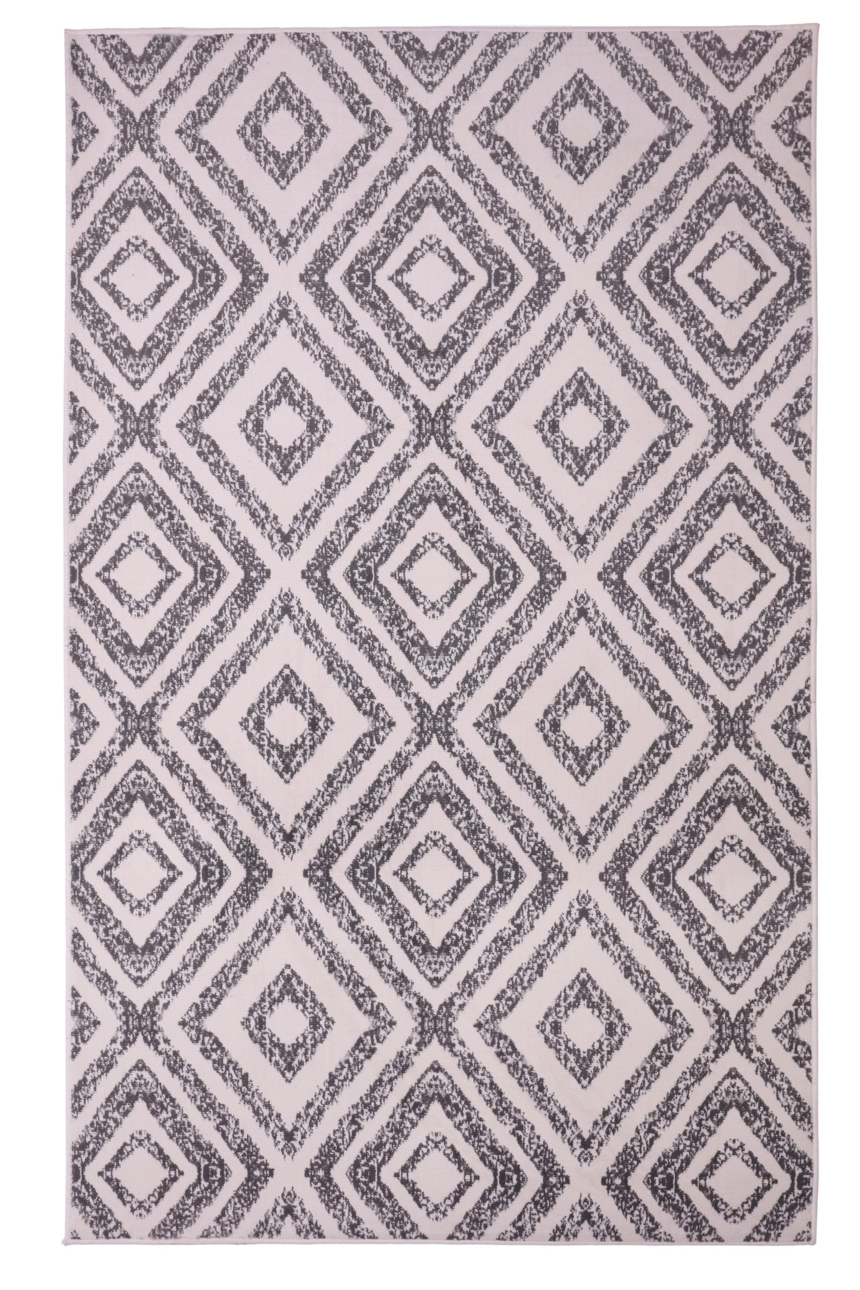 Furnish My Place Indoor Geometric Diamond Rug with Jute Backing - 3 ft ...