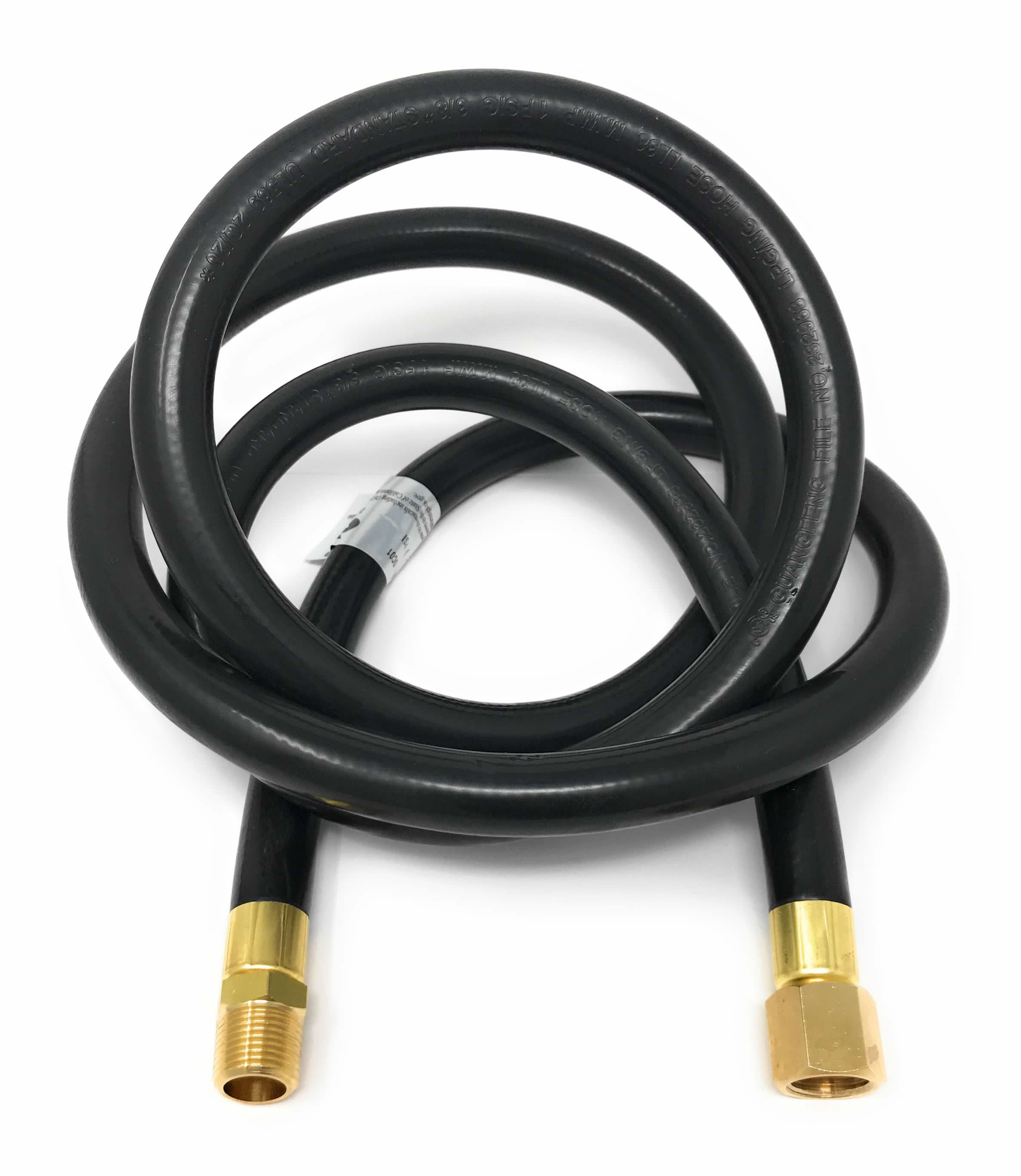6' LP Propane Gas Hose Assembly 3/8" Female Flare x 3/8" Male NPT [2127 ...