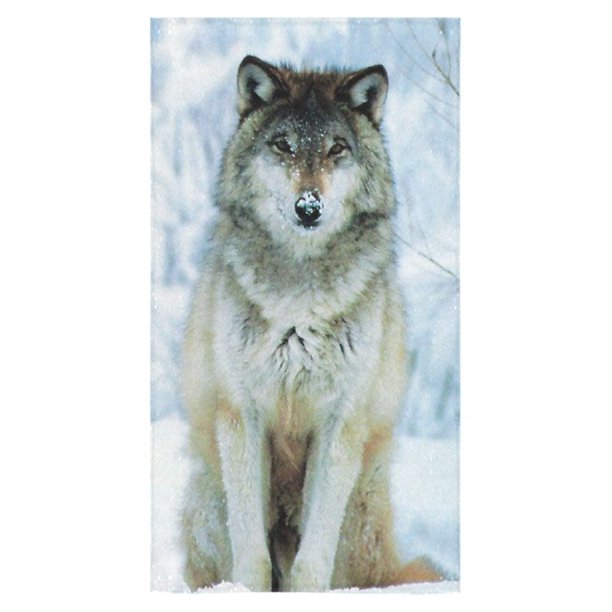 MKHERT Snow Wolf Bath Towel Shower Towel Wash Cloth Face Towels 16x28 ...
