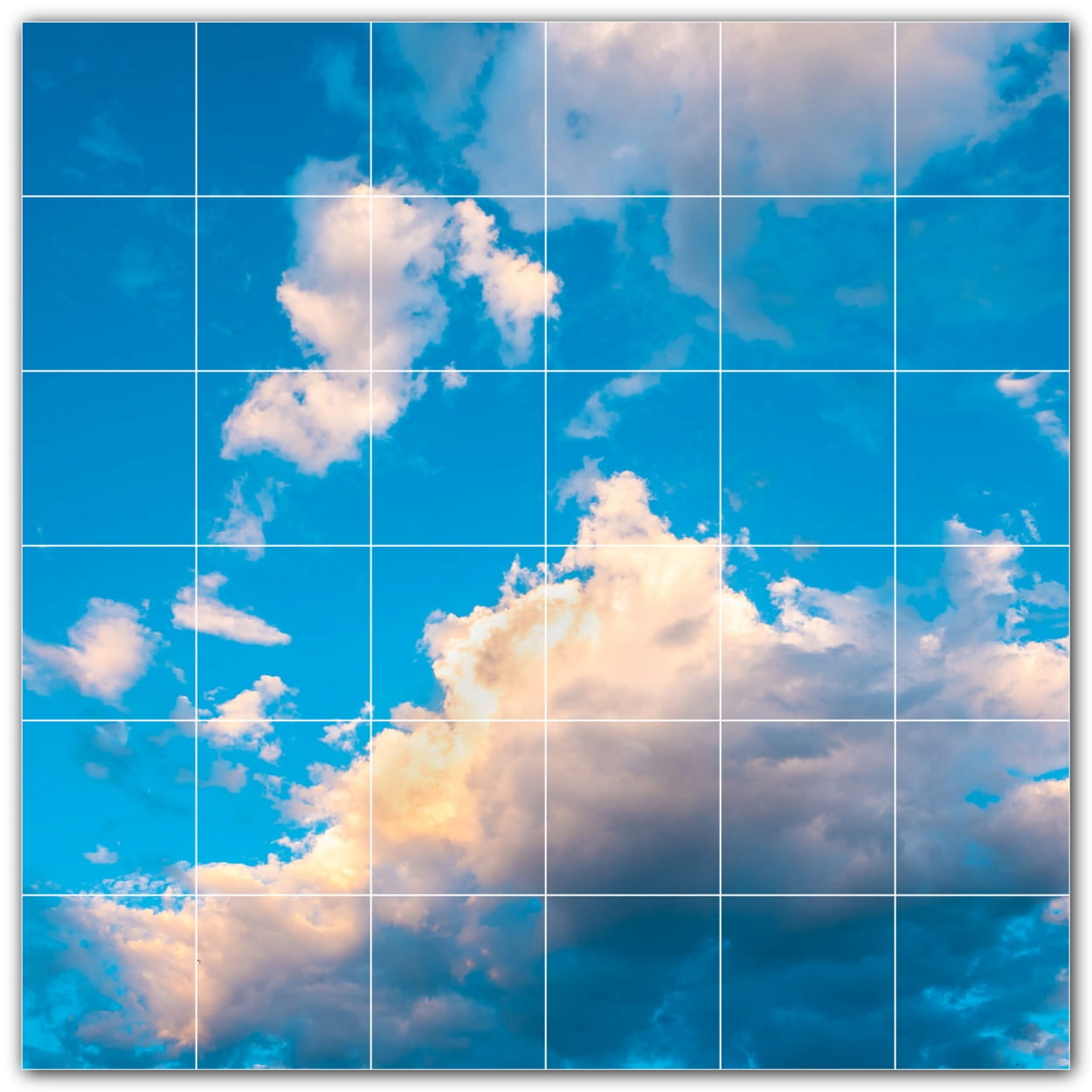 Picture-Tiles.com: Clouds Ceramic Tile Wall Mural WAL500380-66XL. 72"W ...