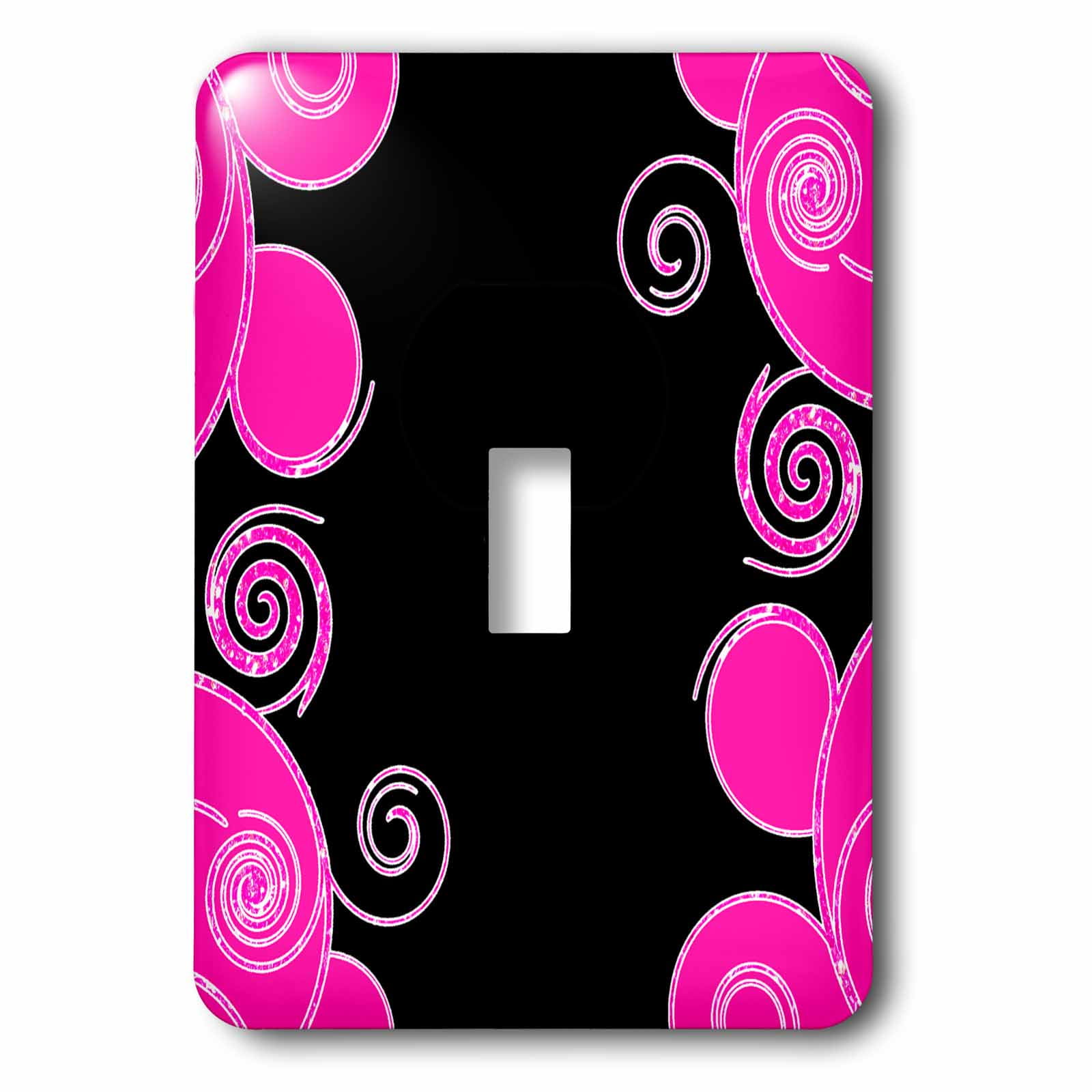 Black with Pink Swirls single toggle switch lsp-110678-1 - Walmart.com