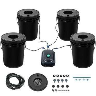 DWC Hydroponic System, Hydroponics Growing System, DWC 5 Gallon 6 Buckets Recirculating Growing ...
