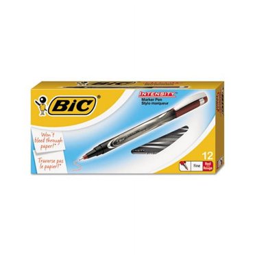 BIC Intensity Pro Marker Pen, Fine Point (0.5mm), Black, 12-Count ...