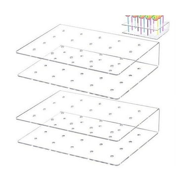 NiHome Cake Pop Stand Non Sticking Out, 24 Holes Acrylic Cake Pop ...