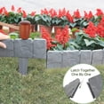 BESTYASH 20Pcs Stone Shape Garden Border Fence Plastic Edging Fence for ...