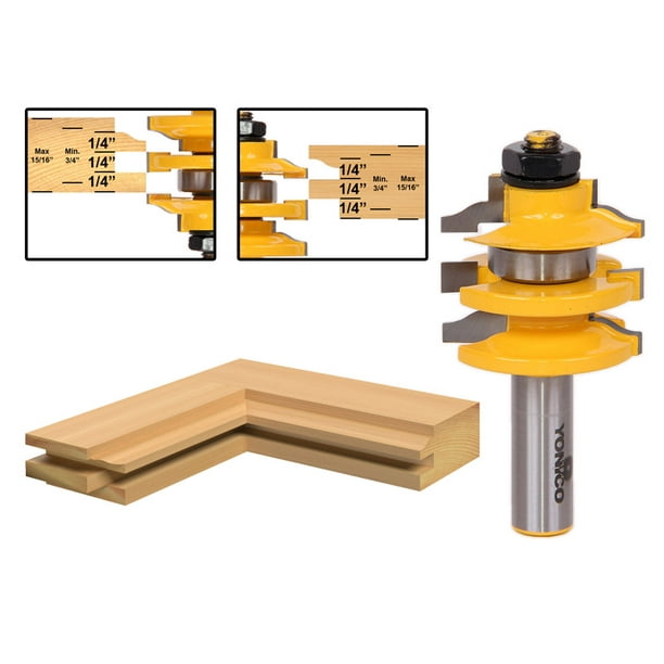 Yonico Rail & Stile Router Bit Ogee Stacked - 1/2" Shank - 12121 ...