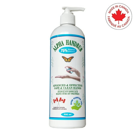 Alpha Hand Rub GEL Sanitizers 75% Ethanol 500ml bottle with pump 8/Pack ...