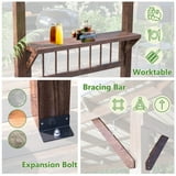 LZBEITEM 13'x6.5' Outdoor Pergola with Galvanized Steel Sloping Roof ...