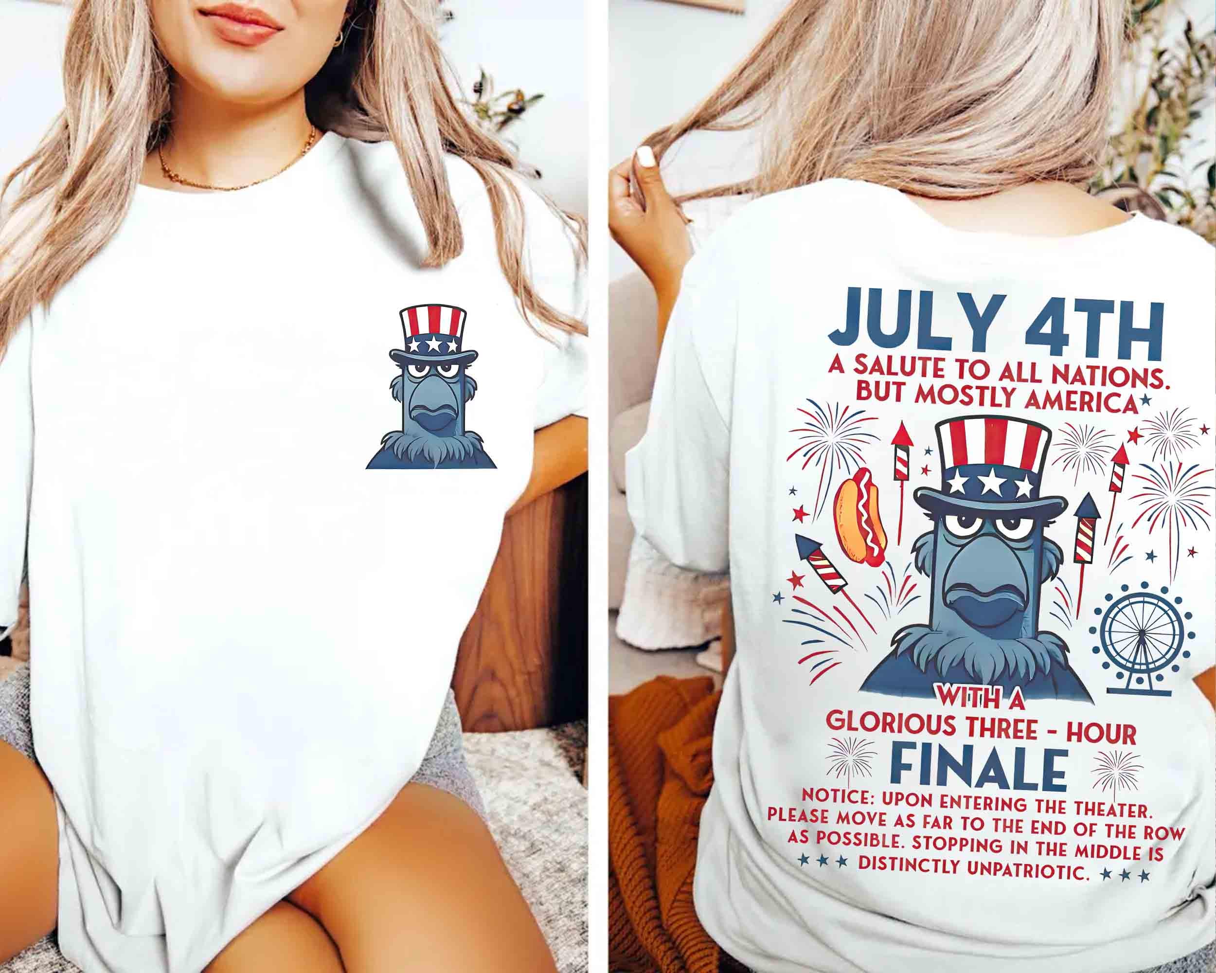 Disney The Muppets Sam Eagle July 4th Fireworks Celebration T-shirt ...