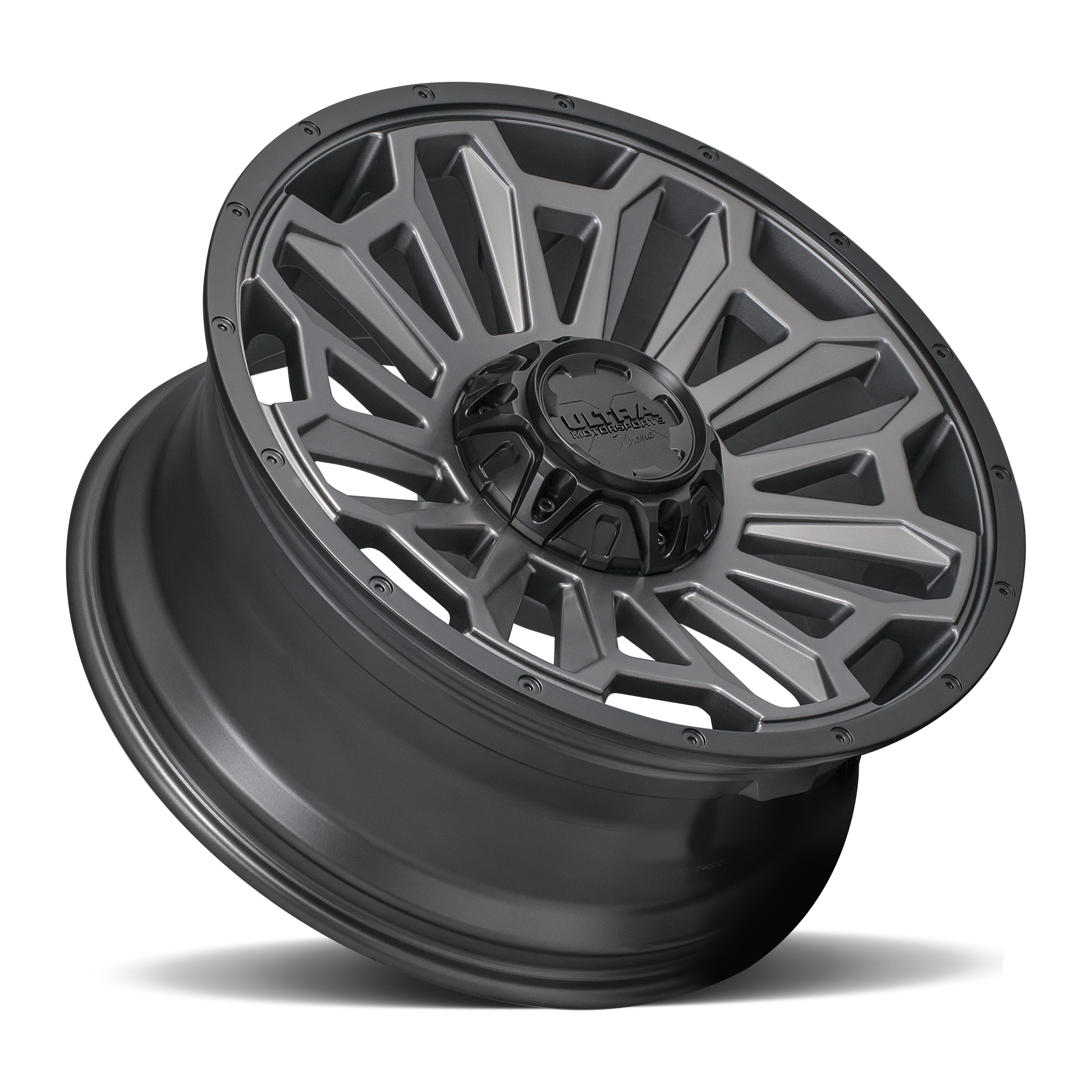 18" Graphite With Black Lip X110 Wheel by Ultra Wheel 110-8935GN+18 ...