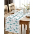 Burlap Table Runner 70 Inches Long, Abstract Blue Aircraft Grey Clouds ...