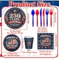 125 Pcs 250th Anniversary Patriotic Party Kit 4th of July Party ...