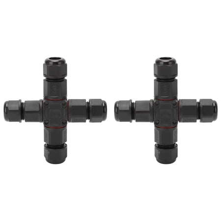 IP68 Waterproof Power Cable Connector, 4 Way 25A Reliable Rugged 2pcs ...
