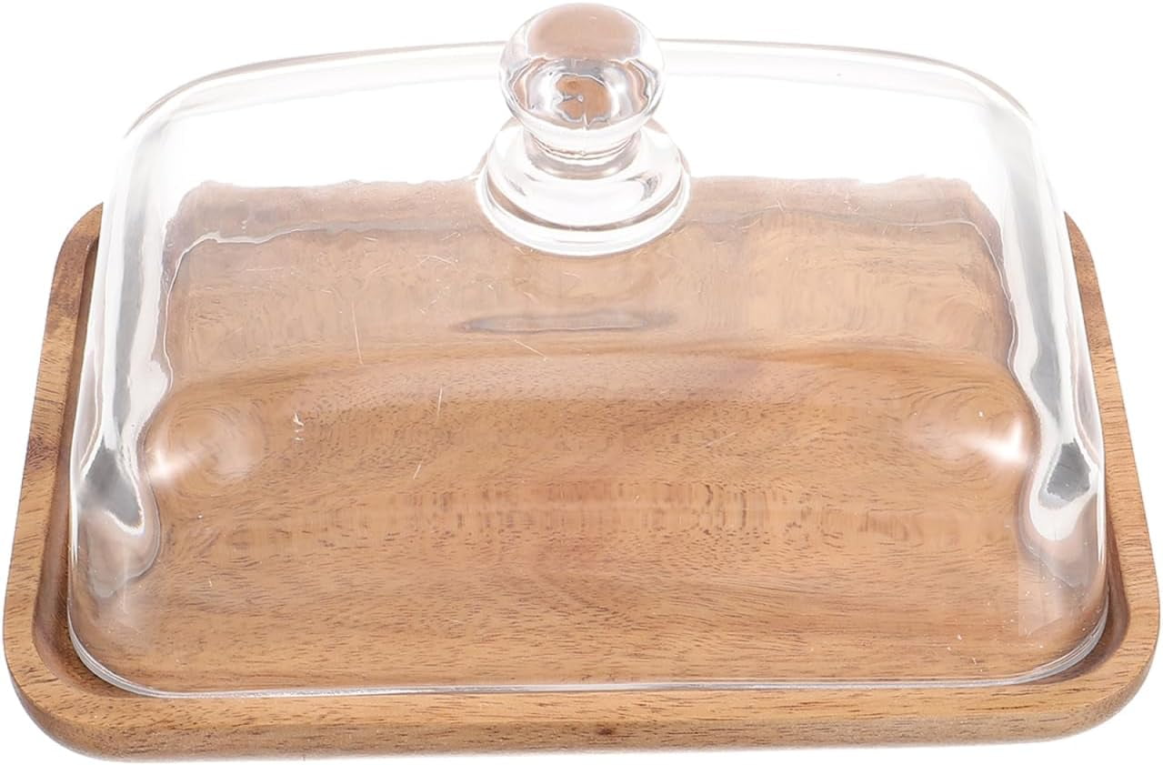 TRAHOO-Clear Cake Plates Clear Dinner Plates Cake Tray Dessert Storage ...