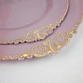 Balsa Circle 10 Lavender Round 8" Plastic Salad Dinner Plates, Gold ...