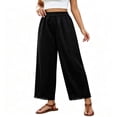 Blmnix Palazzo Pants for Women Trendy Flowy Pants Plus Size Pants ...
