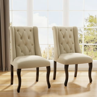 Dining Chairs, Wood 41.5 Inch Height Side Chairs with Upholstered Seat ...