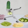 Vegetable Cutter, Manual Food Processor with 5 Interchangeable Blades ...