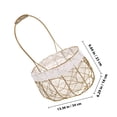 BESTYASH Decorative Iron Wire Basket with Removable Lace Lining for ...