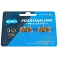 KMC Missing Link 10 Speed 2 Pairs Gold Reusable Bicycle Chain Missing ...