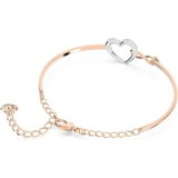 Swarovski Infinity Heart Bangle - White - Mixed Metal Finish - 5518869 ...