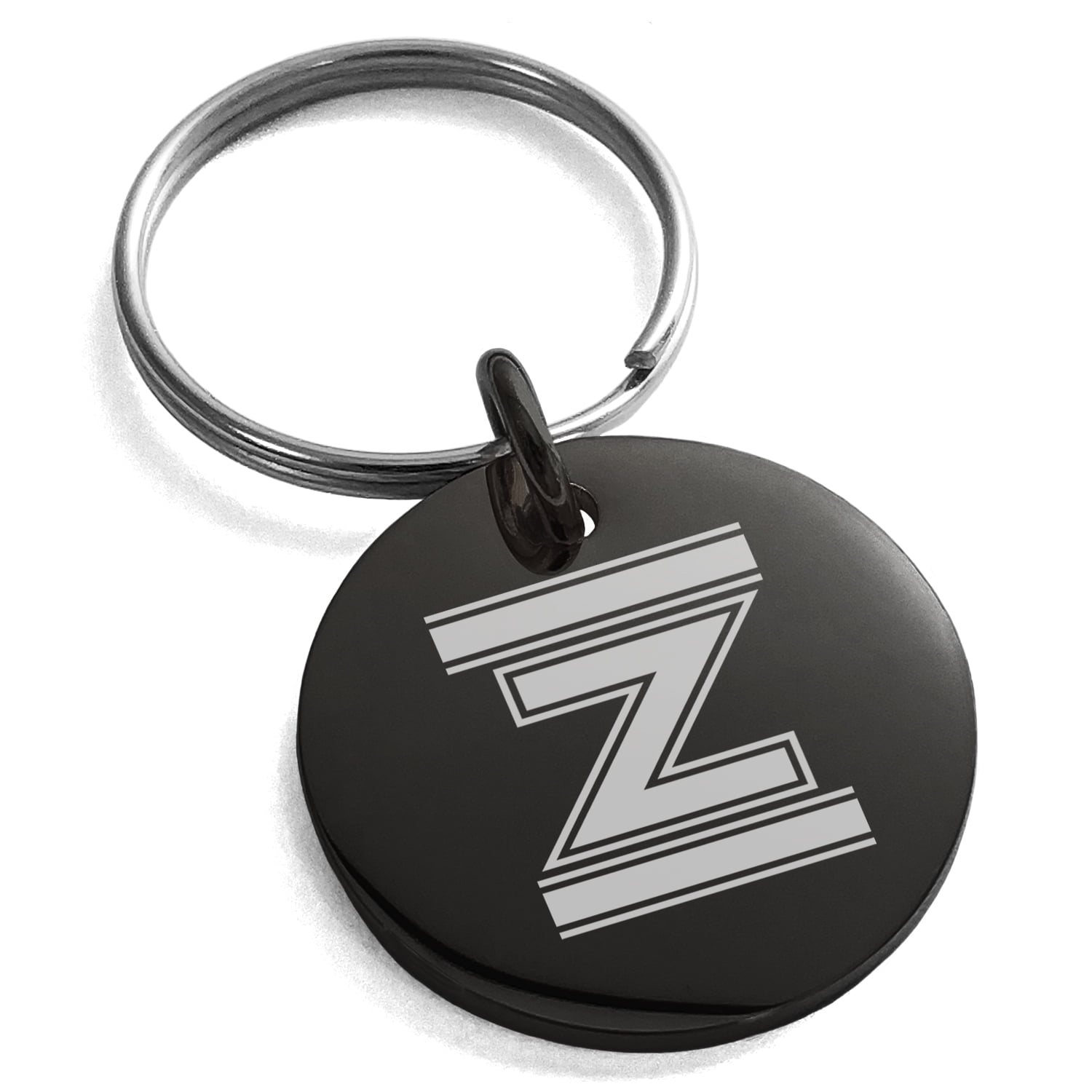Stainless Steel Letter Z Initial Empire Monogram Engraved Small ...