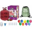 Balloon Time Portable Jumbo Helium Tank Kit, Disposable, Includes 50 ...