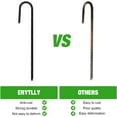 SNYNUXX 12 inch Rebar Stakes J Hook Heavy Duty Galvanized Metal Stakes ...