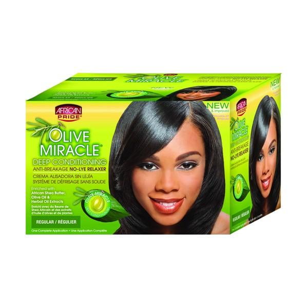 African Pride Olive Miracle Relaxer No Lye Deep Conditioning Anti ...