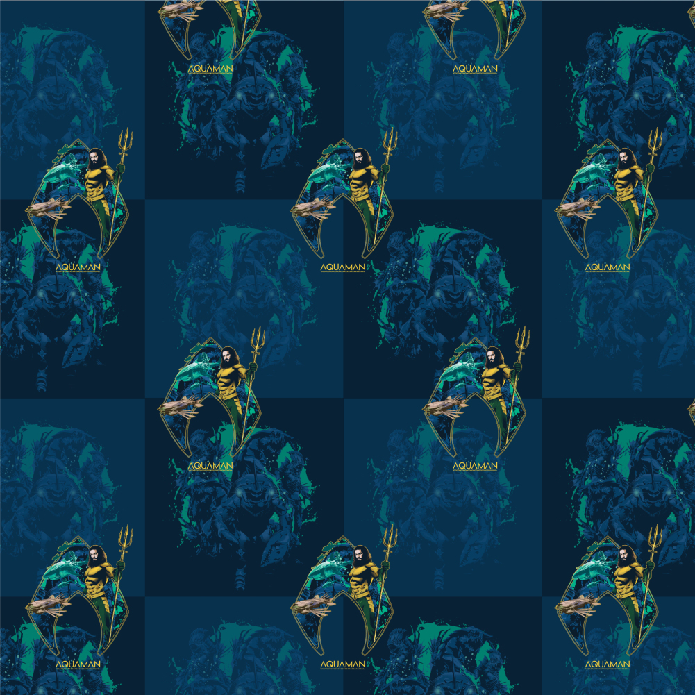 Aquaman Movie Atlantis Logo Premium Roll Gift Wrap Wrapping Paper ...