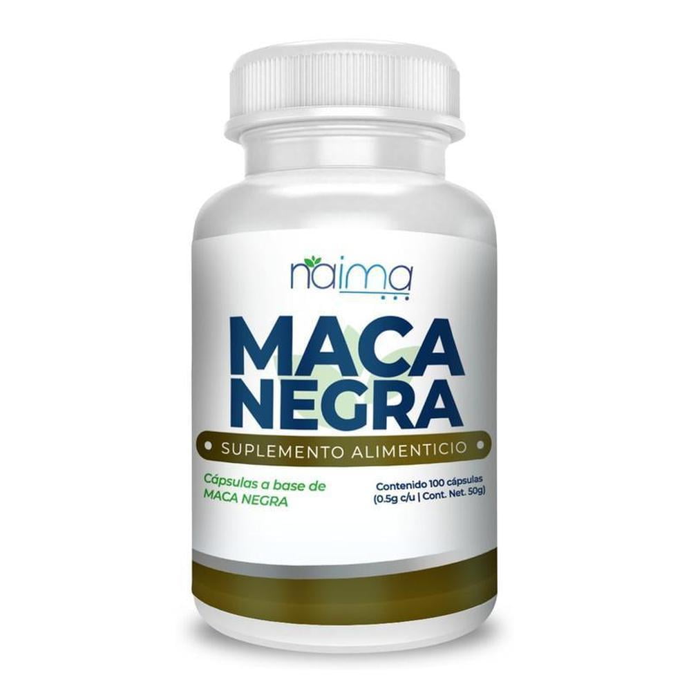 Suplemento Alimenticio Maca Negra 100 Capsulas De 500 Mg Naima Lab Maca ...