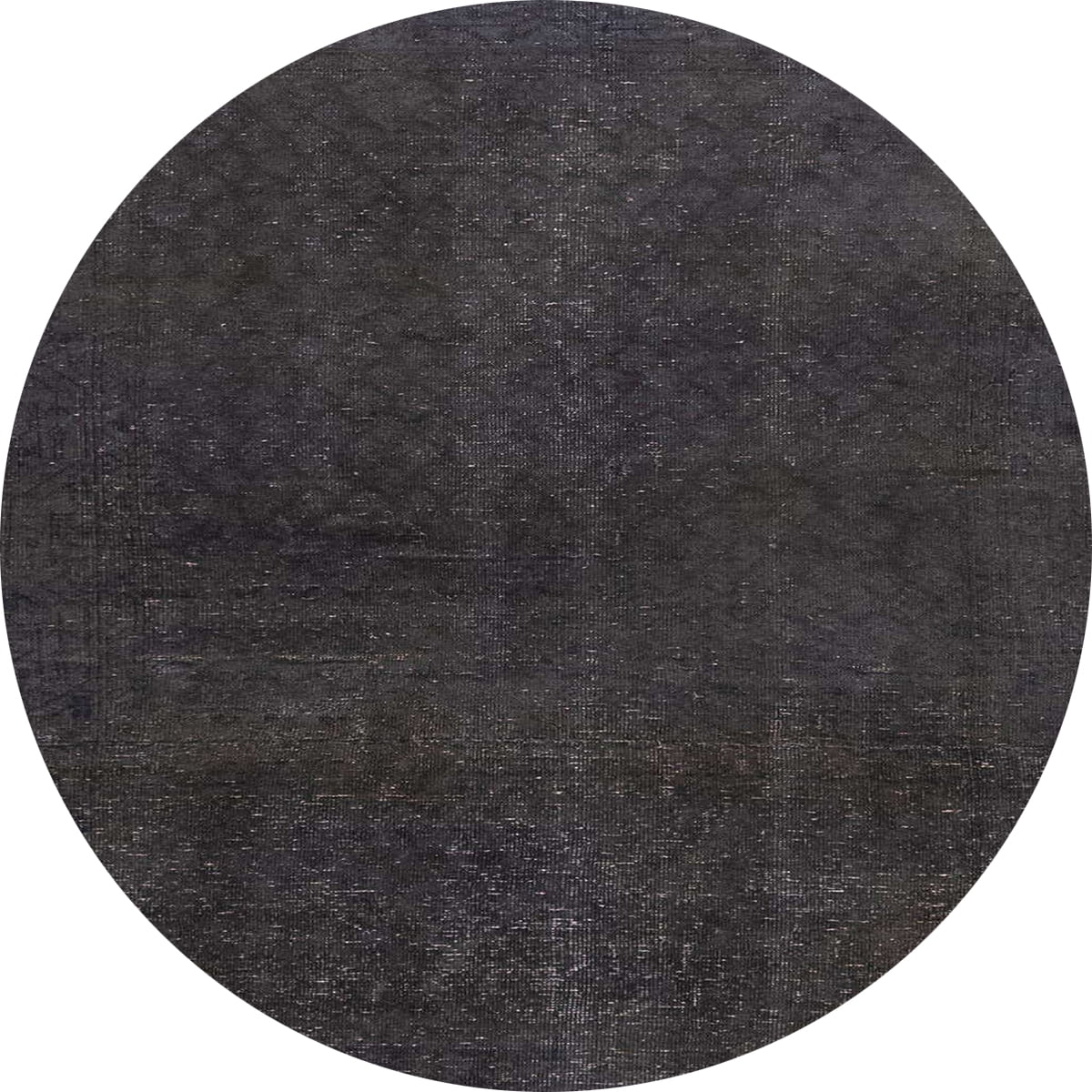 Ahgly Company Indoor Round Abstract Black Abstract Area Rugs, 8' Round ...