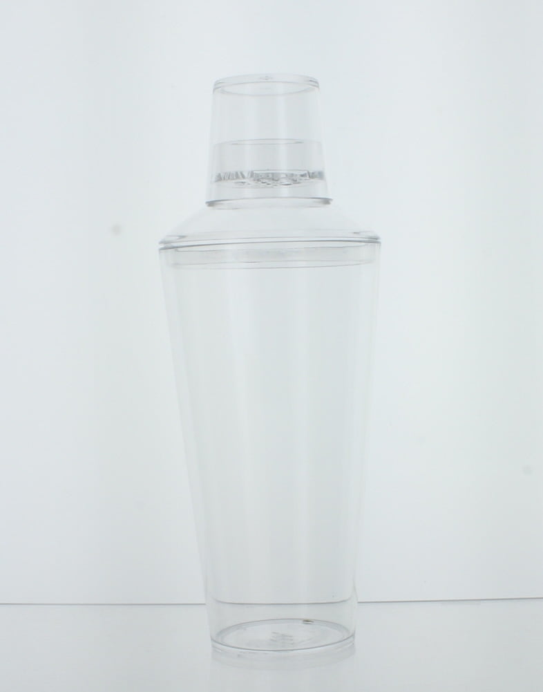 Cocktail Shaker Mixer Jigger Cap Clear 25 oz. Plastic Bartender Party ...