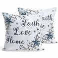 Blue Texas Star Pillow Covers Set of 2, Vintage Berry Faith Love Home ...