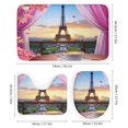 Café with Eiffel Tower View Shower Curtain Set Modern Bathroom Decor ...