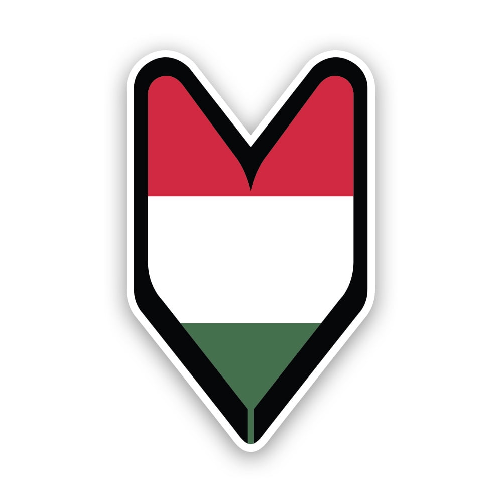 Hungarian Driver Badge Sticker Decal - Self Adhesive Vinyl - Weatherproof - Made in USA - wakaba ...