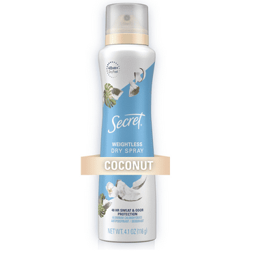 Secret Dry Spray Antiperspirant Deodorant, Vanilla and Argan Oil, 4.1oz ...