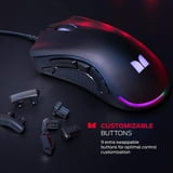 Monster Alpha 9.0 RGB Wired Gaming Mouse, 16000 DPI, Programmable Buttons & LED Lighting ...