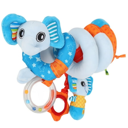 Cot Pram Hanging Rattles Toys Baby Elephant Wrap Around Hanging Toy Cot ...