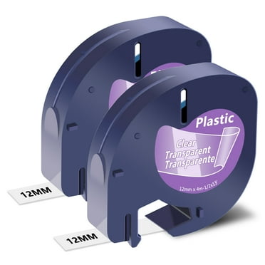 Isdotead Label Maker Tape Compatible for Dymo LetraTag, 12mm x 4m, Black on White, 3 Pack ...